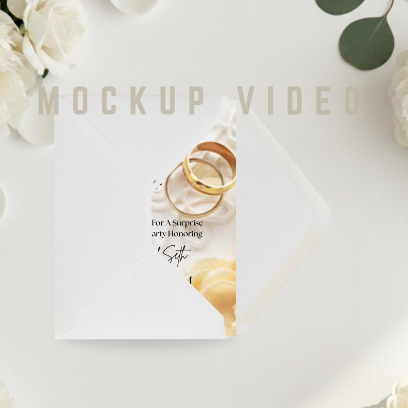 Wedding Invitation Video Mockup, Editable Canva Template, Drag and Drop ...