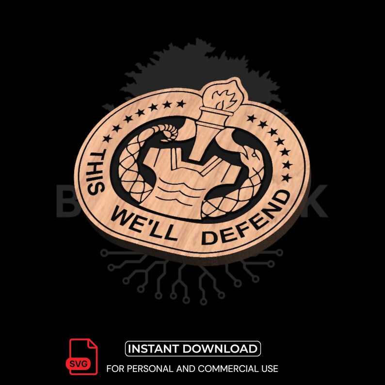 Drill Sergeant Badge SVG File: Laser Cut CNC Design (digital Download ...