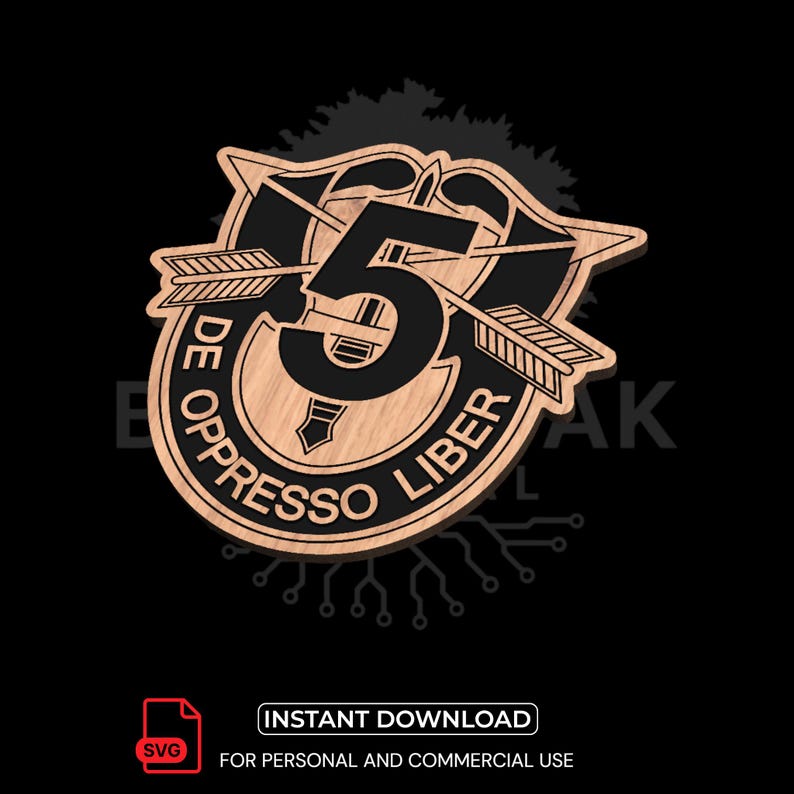 5th Special Forces Group Airborne SVG | Military Patch CNC Laser ...