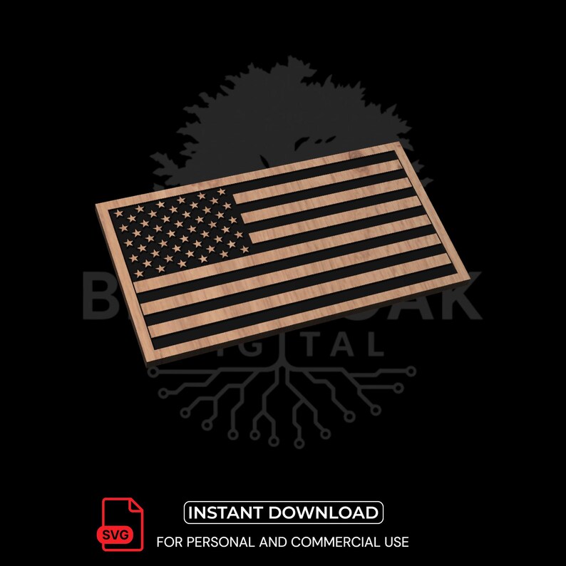 American Flag SVG File | CNC, Laser Cut, Woodworking (digital Download ...