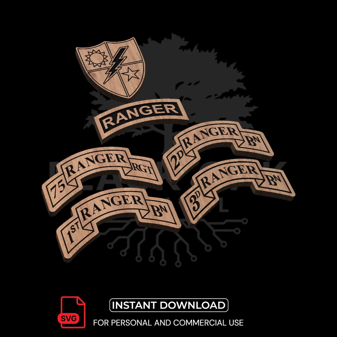 Ranger Regiment SVG Bundle | Military CNC Laser Engraving Woodworking ...