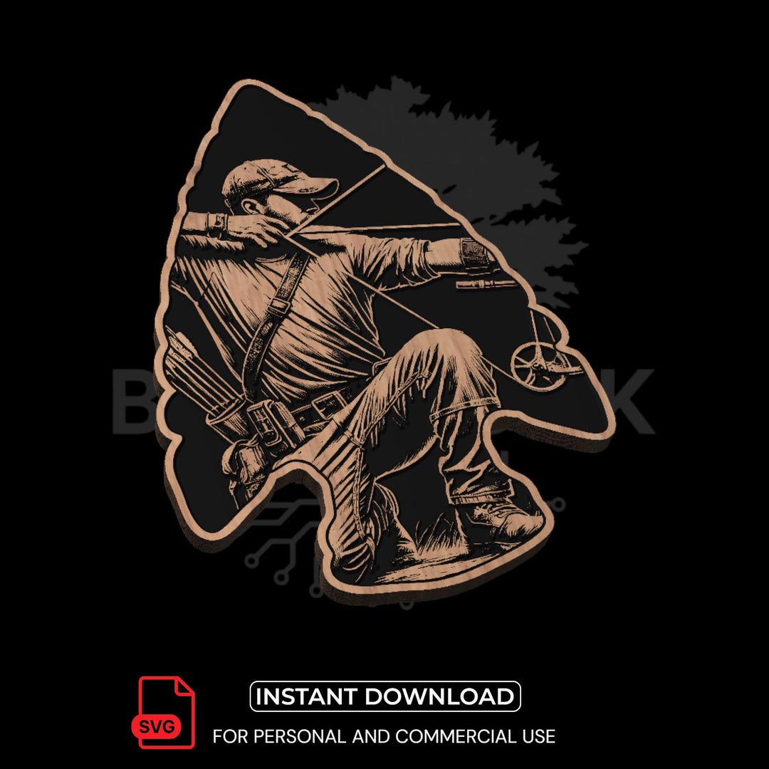 Bow Hunting Arrowhead SVG | CNC Laser Engraving Woodworking Design File ...
