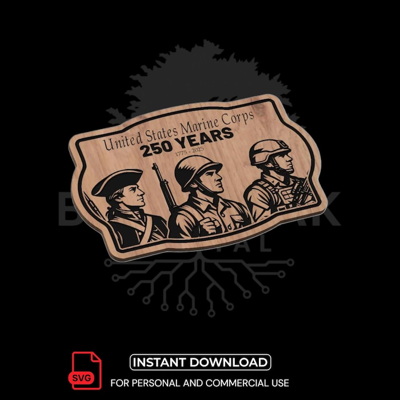 USMC 250th Anniversary SVG Laser Cut Files Digital Download Marine ...