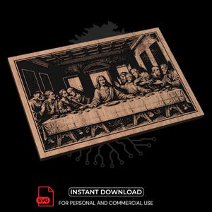 The Last Supper SVG | Religious Art Design for CNC Woodworking and ...