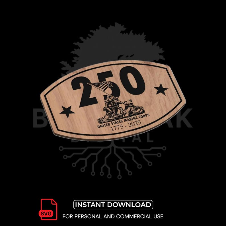 USMC 250th Anniversary SVG Laser Cut Files Digital Download Marine ...