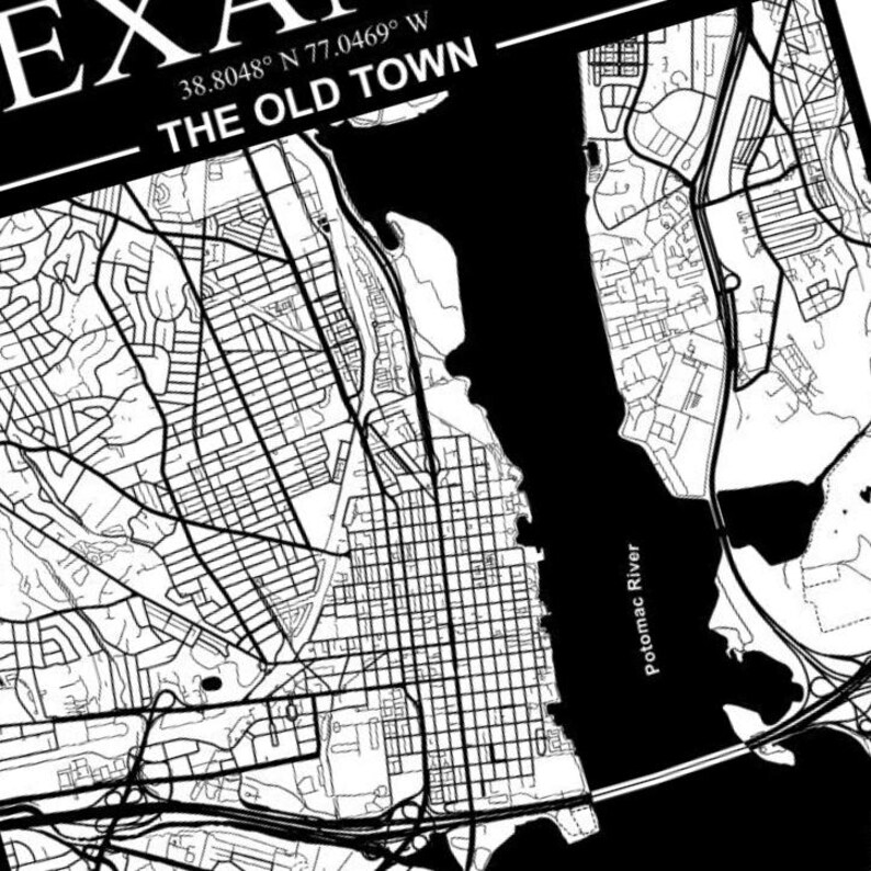 Alexandria City Map SVG File | CNC Woodworking, Laser, 3D Printer ...