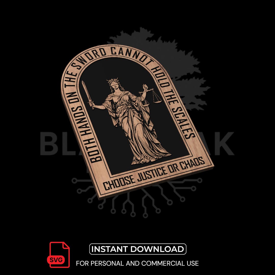 Lady Justice SVG File: CNC Laser Cut Design (digital Download) - Etsy