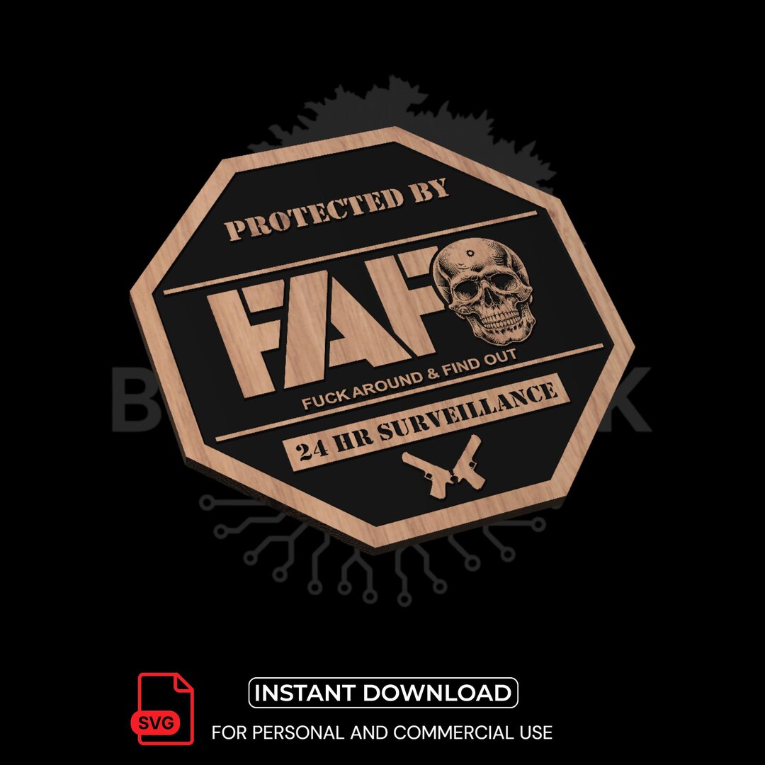 FAFO Skull SVG File for CNC, Laser Cutting, Woodworking and Printing ...