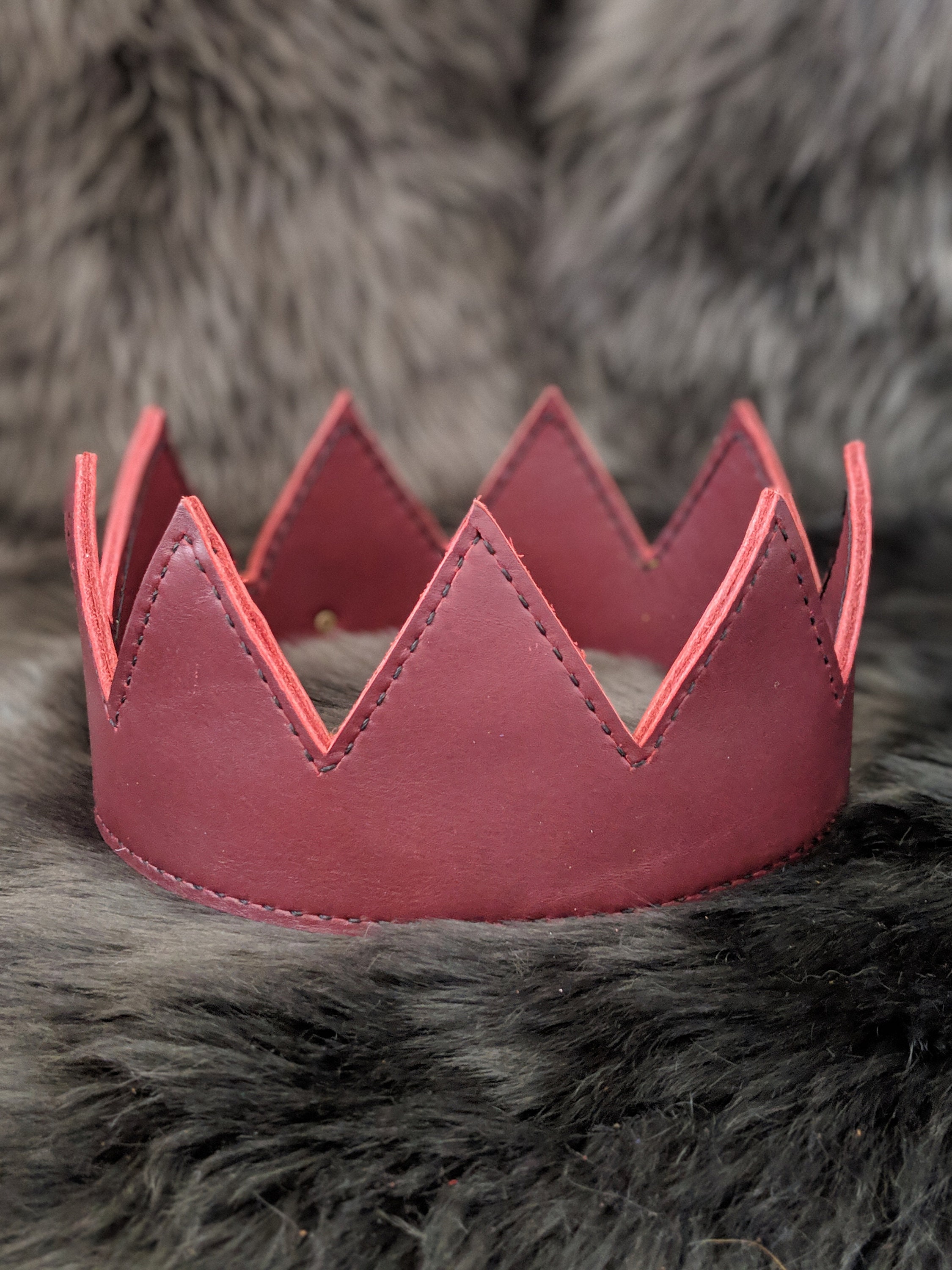 Regal Leather Crown | Etsy