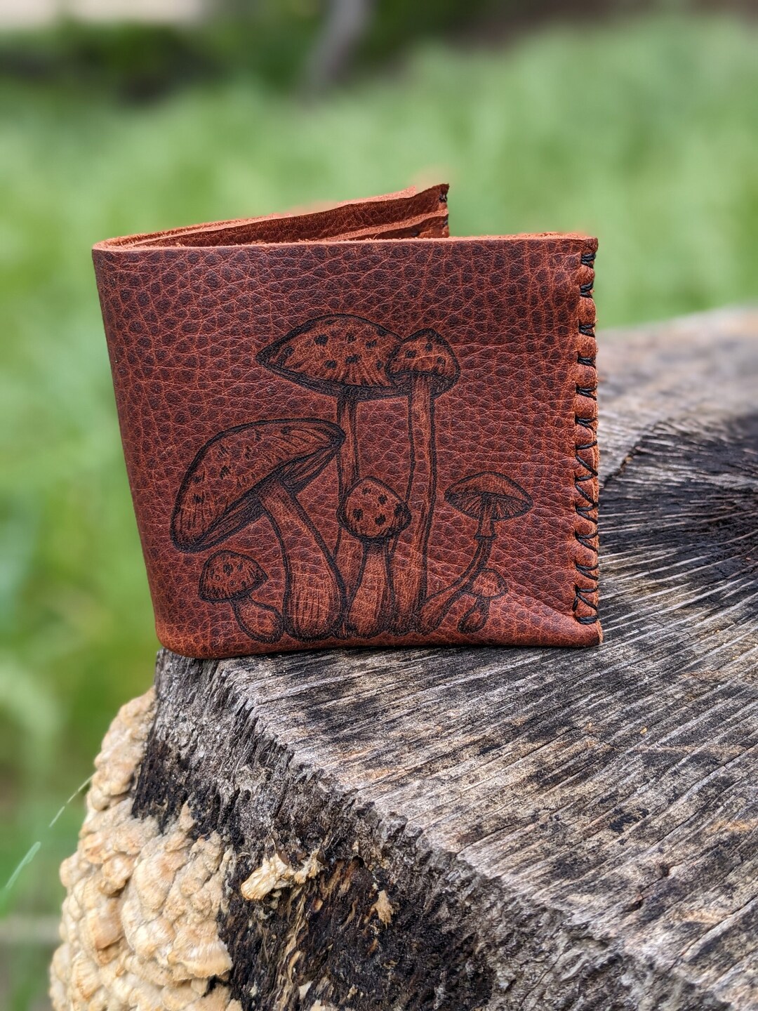 Fungi Leather Bifold Wallet - Etsy