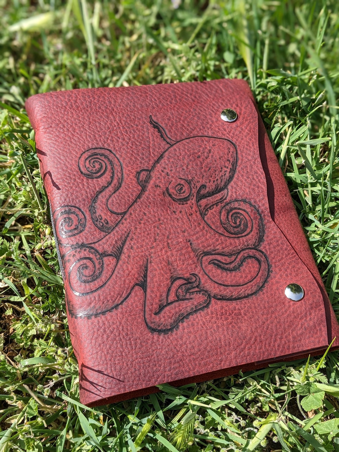 Amiable Octopus Leather Journal - Etsy