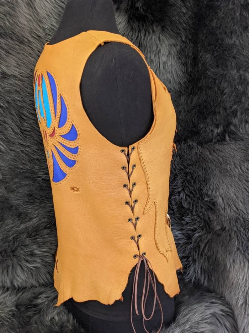 Kephra Rising Deerskin Leather Vest | Etsy