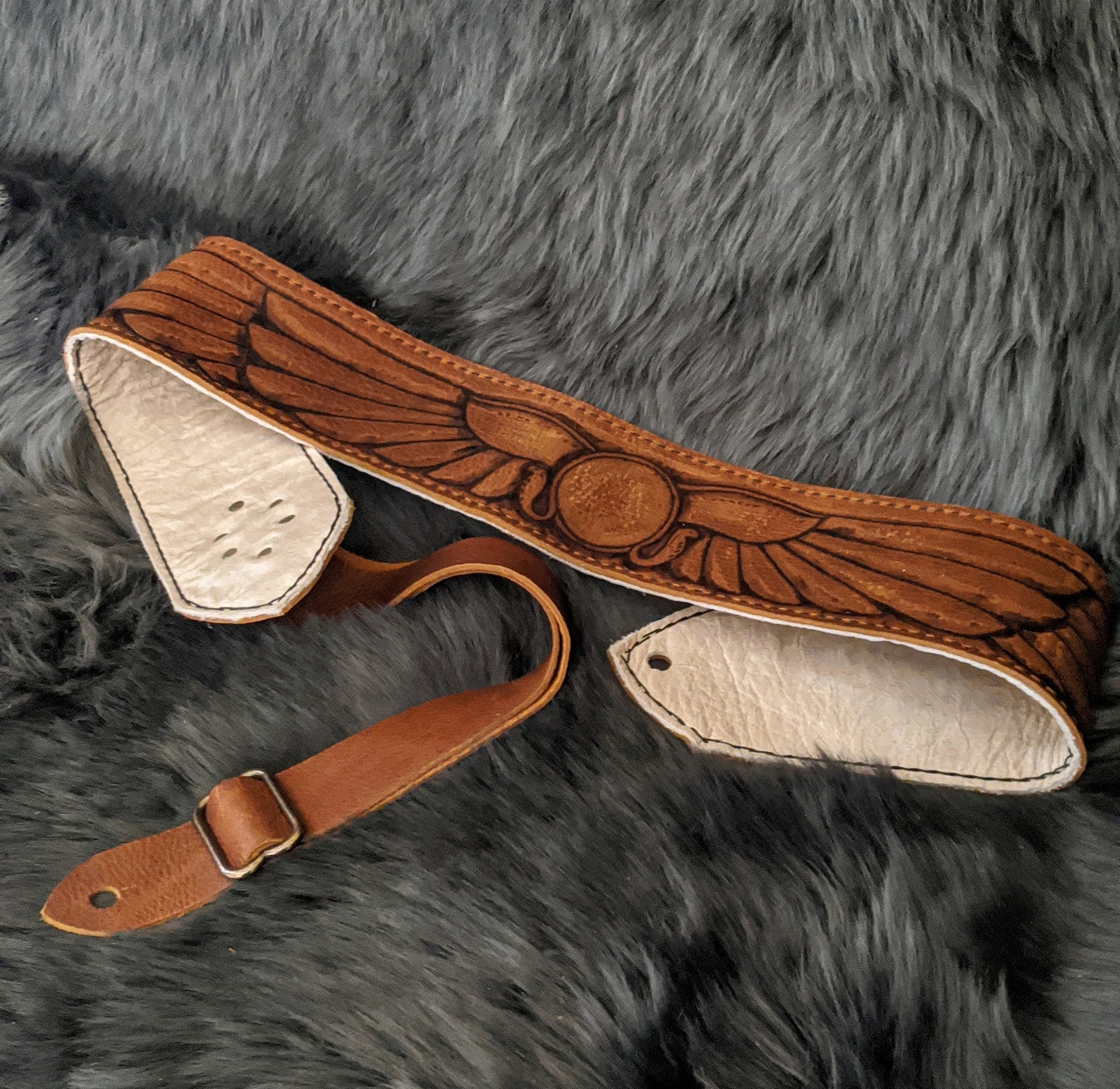 Behutet Egyptian Leather Guitar Strap | Etsy