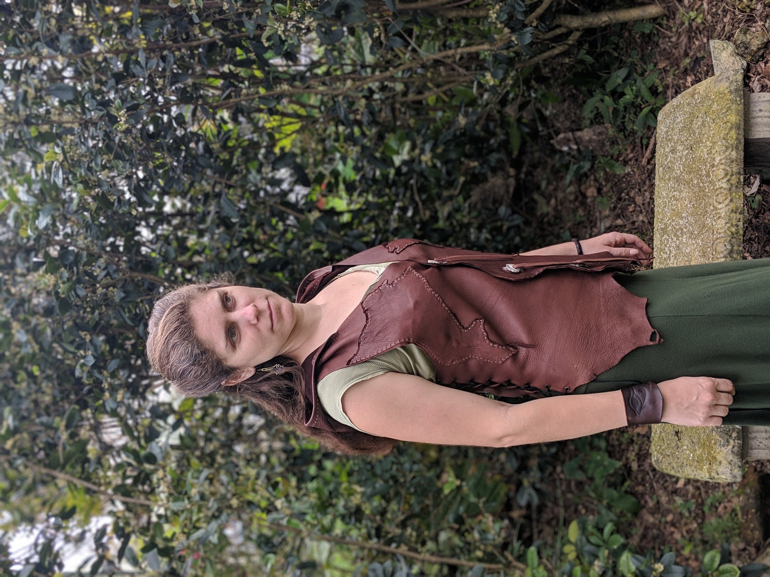 Forest Guardian Leather Vest With Hood | Etsy