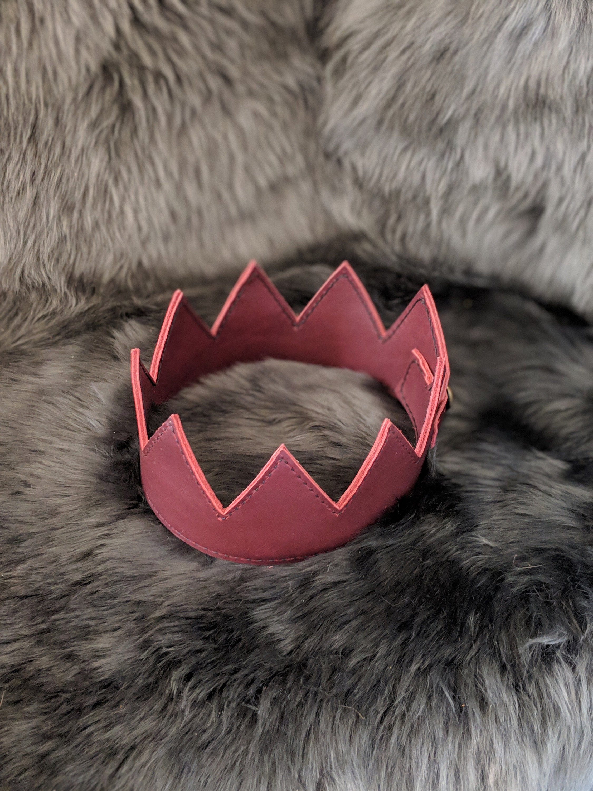 Regal Leather Crown | Etsy