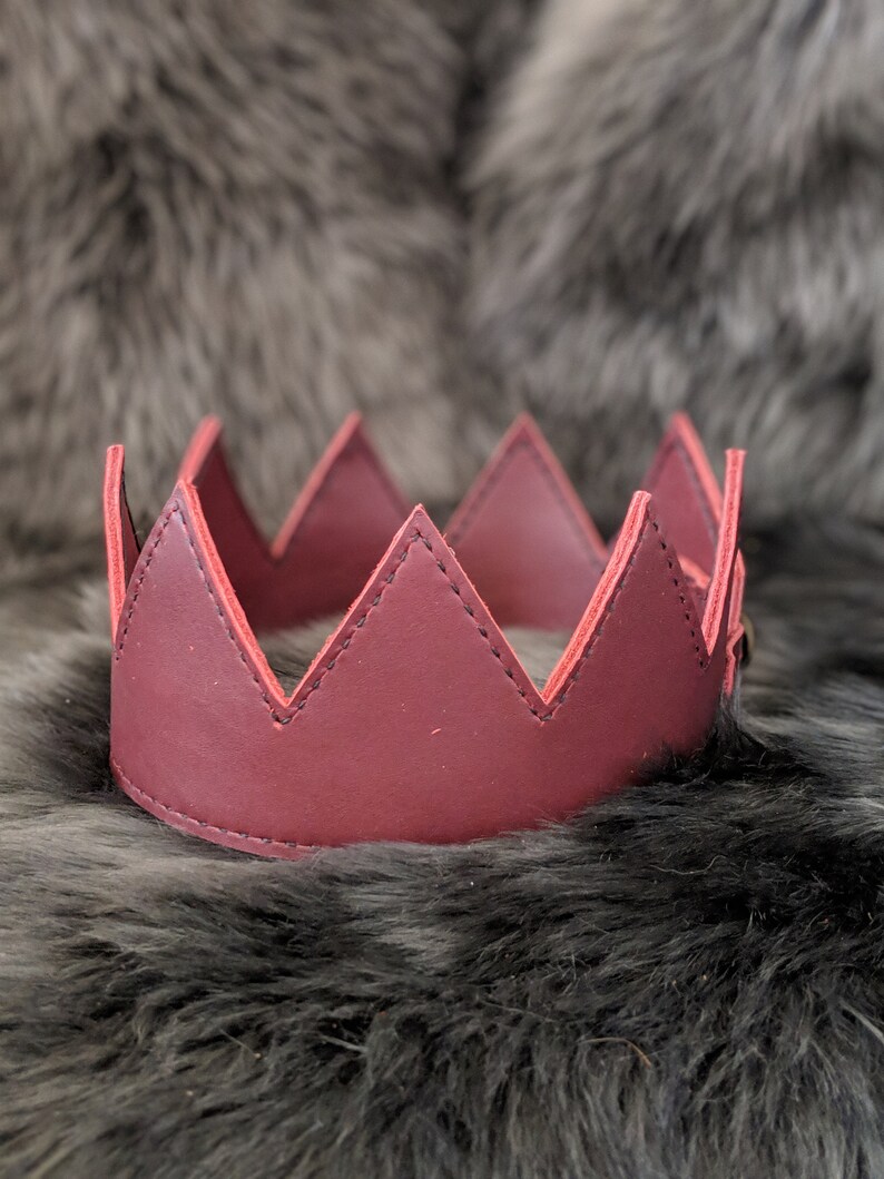 Regal Leather Crown | Etsy