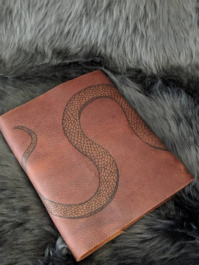 Meandering Serpent Leather Sketchbook/ Journal | Etsy