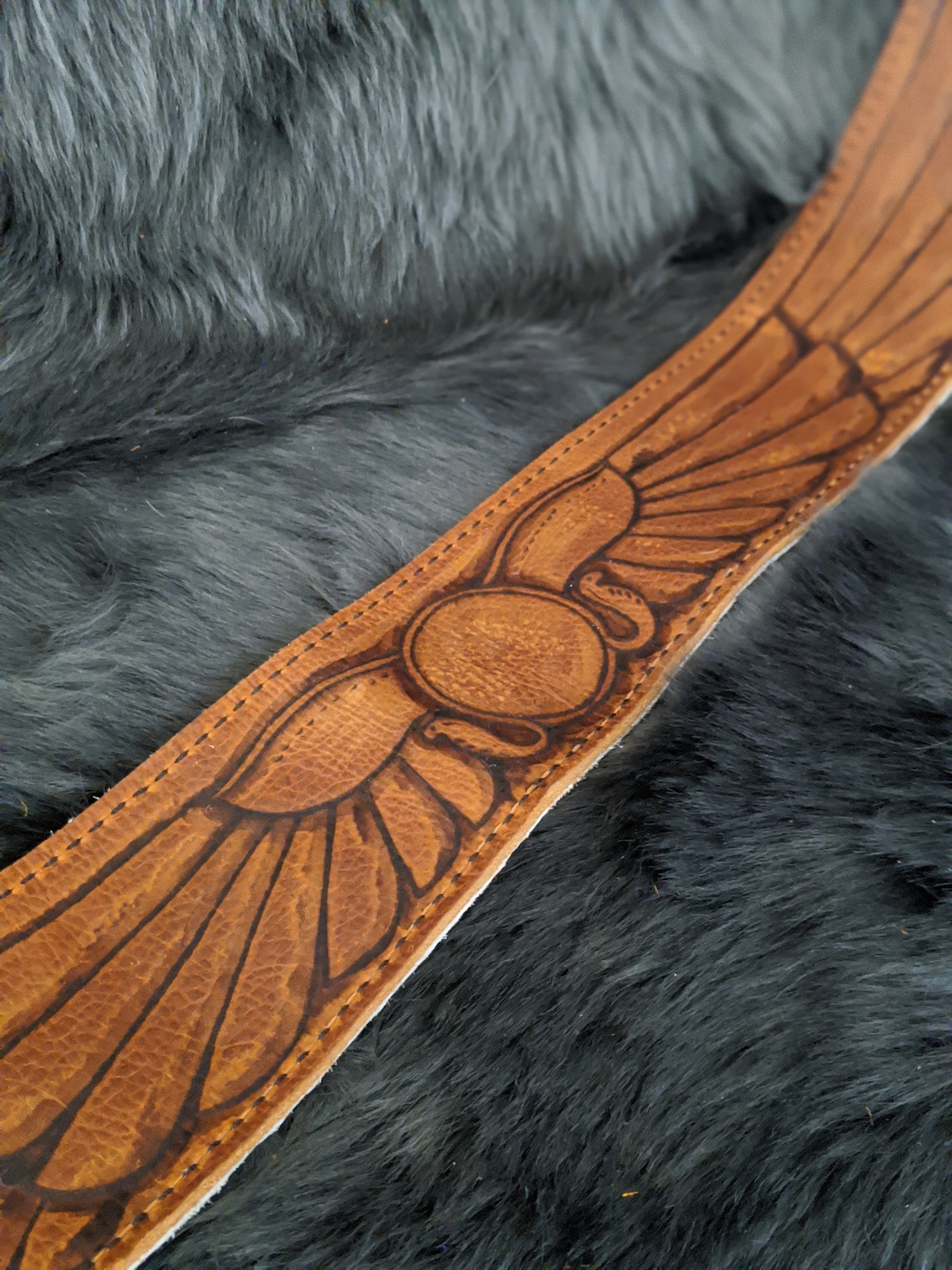Behutet Egyptian Leather Guitar Strap | Etsy