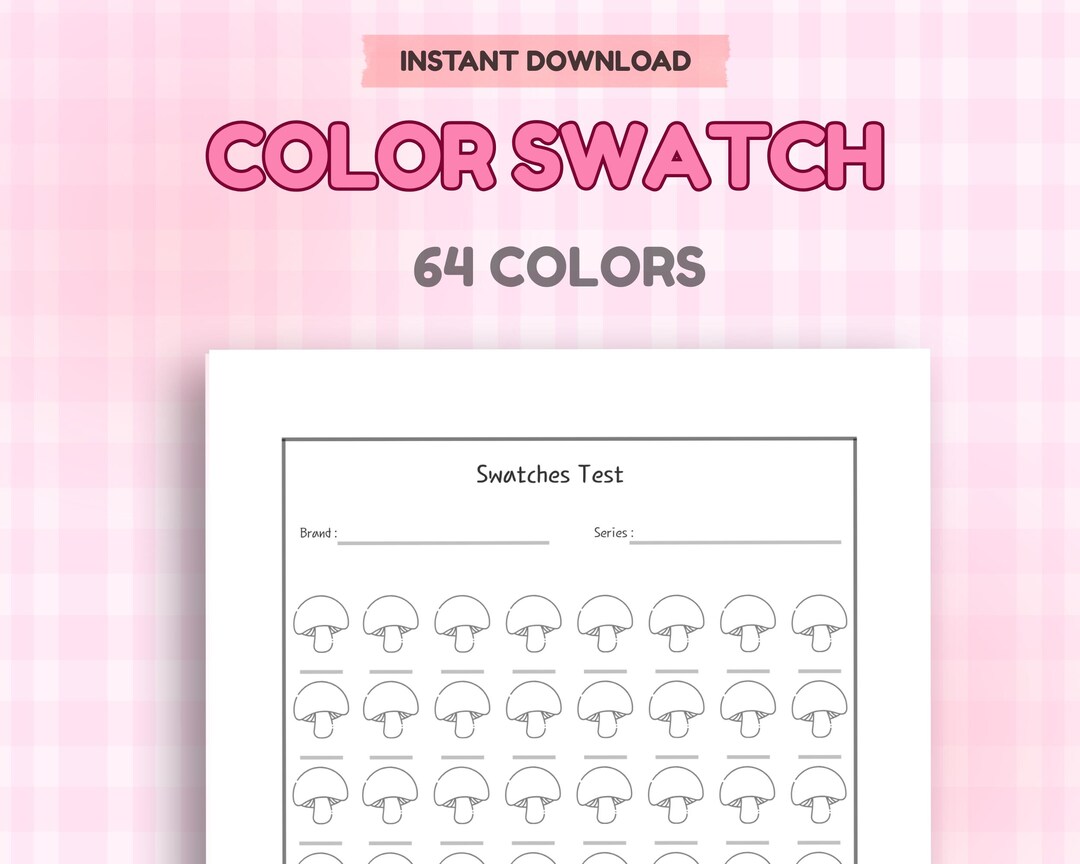 Color Swatch Chart for Markers| Blank Colour Chart Template | Art ...
