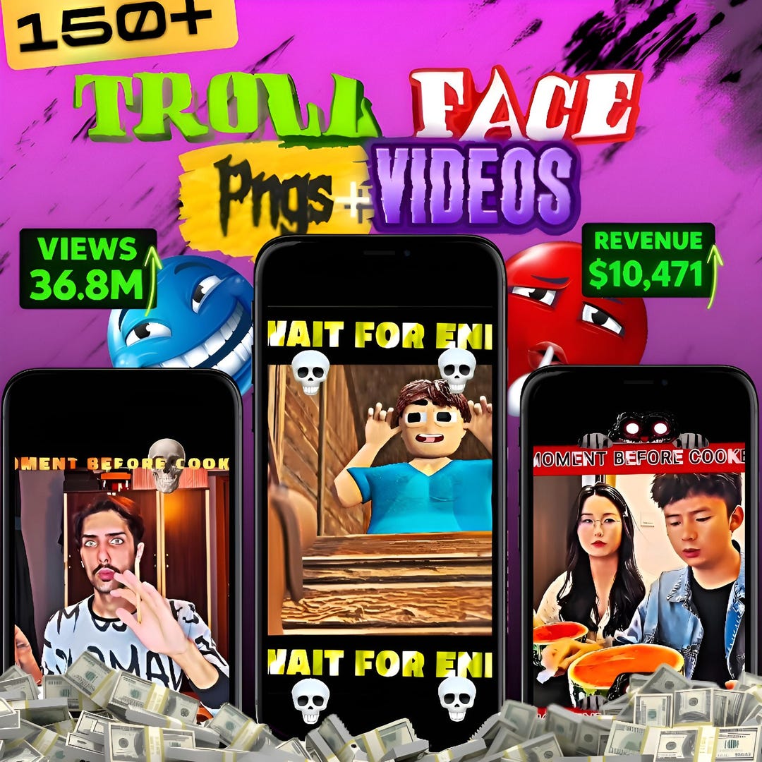 150+ Editable Troll Face Videos | 4K Videos Bundle (digital Download ...