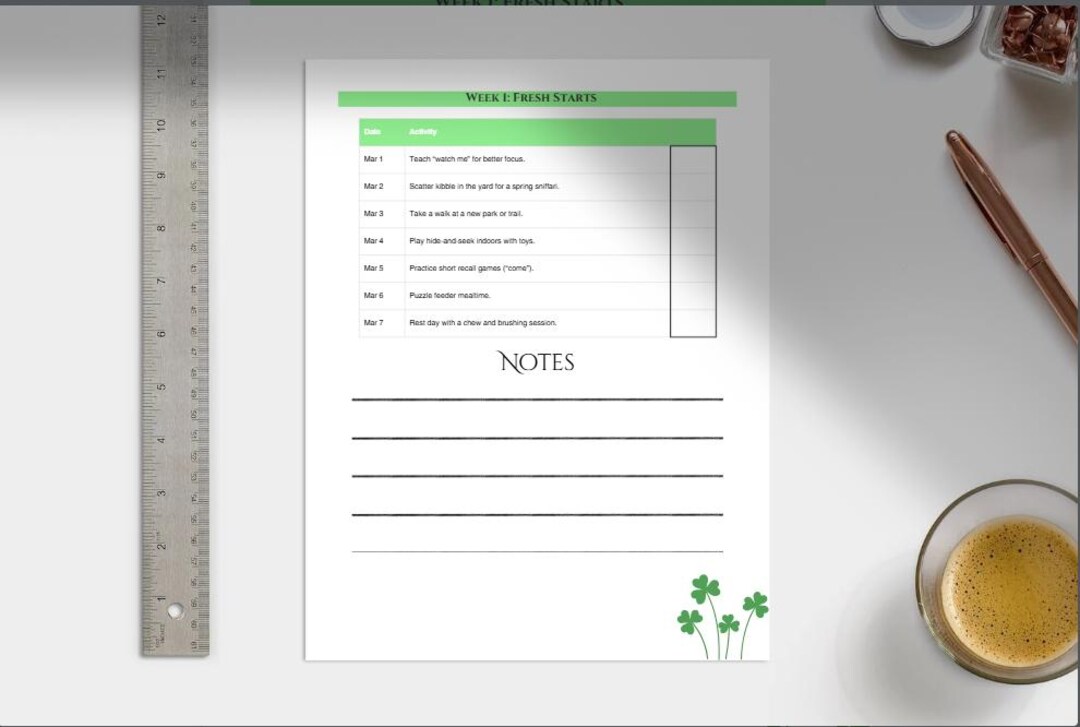 March Dog Enrichment Planner | Daily Dog Activity Checklist | Printable ...