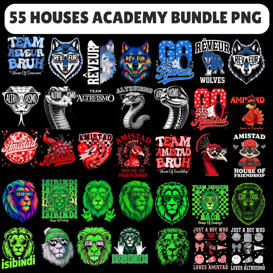 Amistad House, Isibindi House, Reveur House,altruismo House, 4 Houses 1 ...