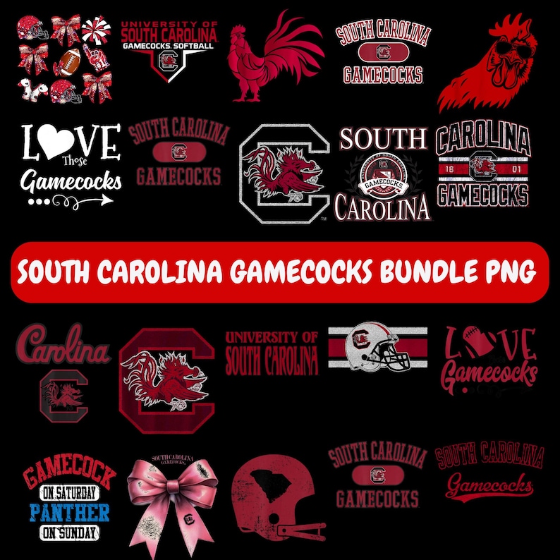 Funny Gamecocks Chicken Mascot Png Bundle, Football College, South ...