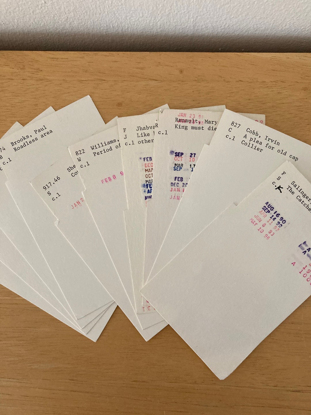 Library Lending Cards - Etsy