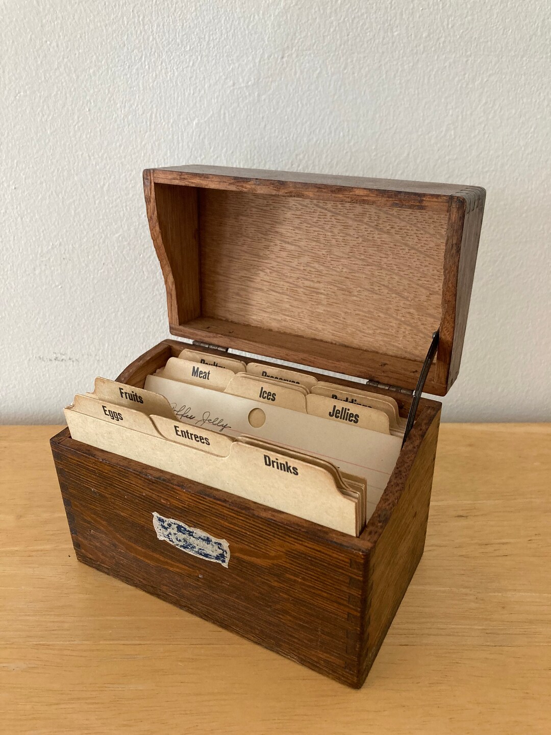 Recipe Box With Original Cards, Booklets, Handwritten Notes - Etsy