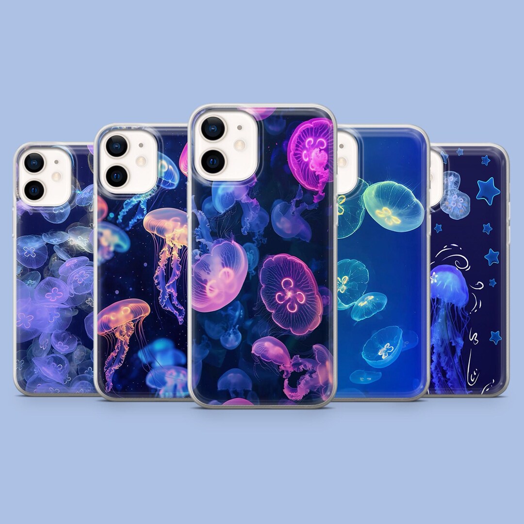 Jellyfish Phone Case Underwater Sealife Ocean Cover for iPhone 16 Pro ...