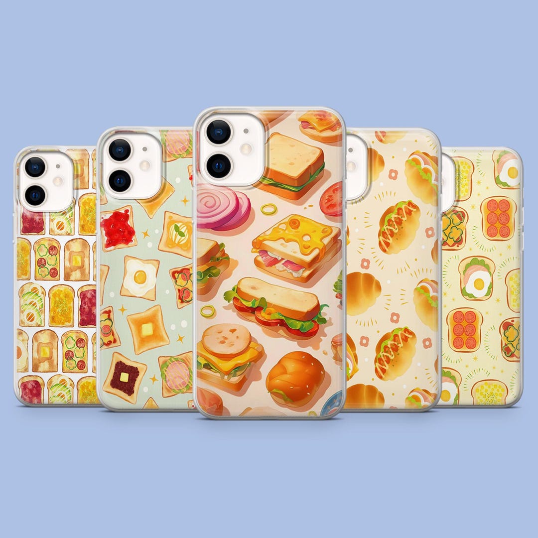 Sandwich Phone Case Tomato Toast Food Cute Cover for iPhone 16 Pro, 15 ...