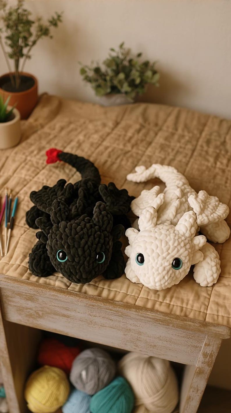 Toothless Crochet Pattern | Amigurumi Dragon Plush Toy (digital Pattern ...