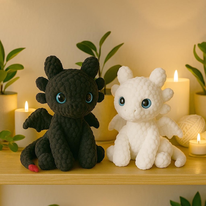 Toothless Crochet Pattern | Amigurumi Dragon Plush Toy (digital Pattern ...