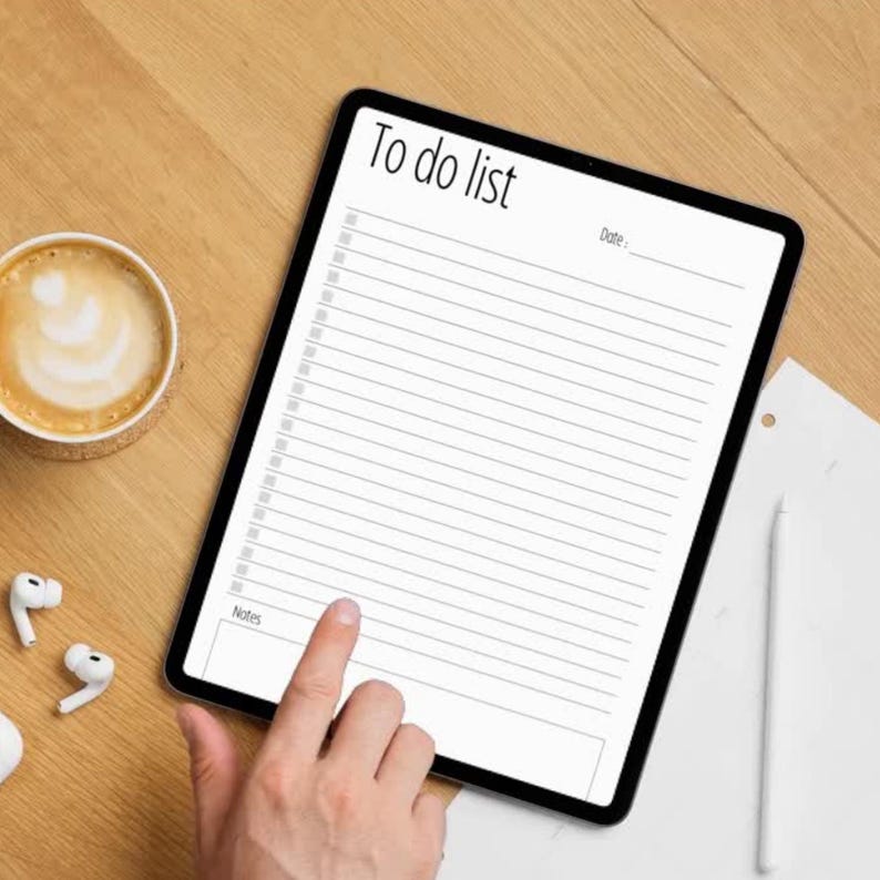 Beige Boho to Do List Printable: Minimalist Daily Planner (PDF) - Etsy