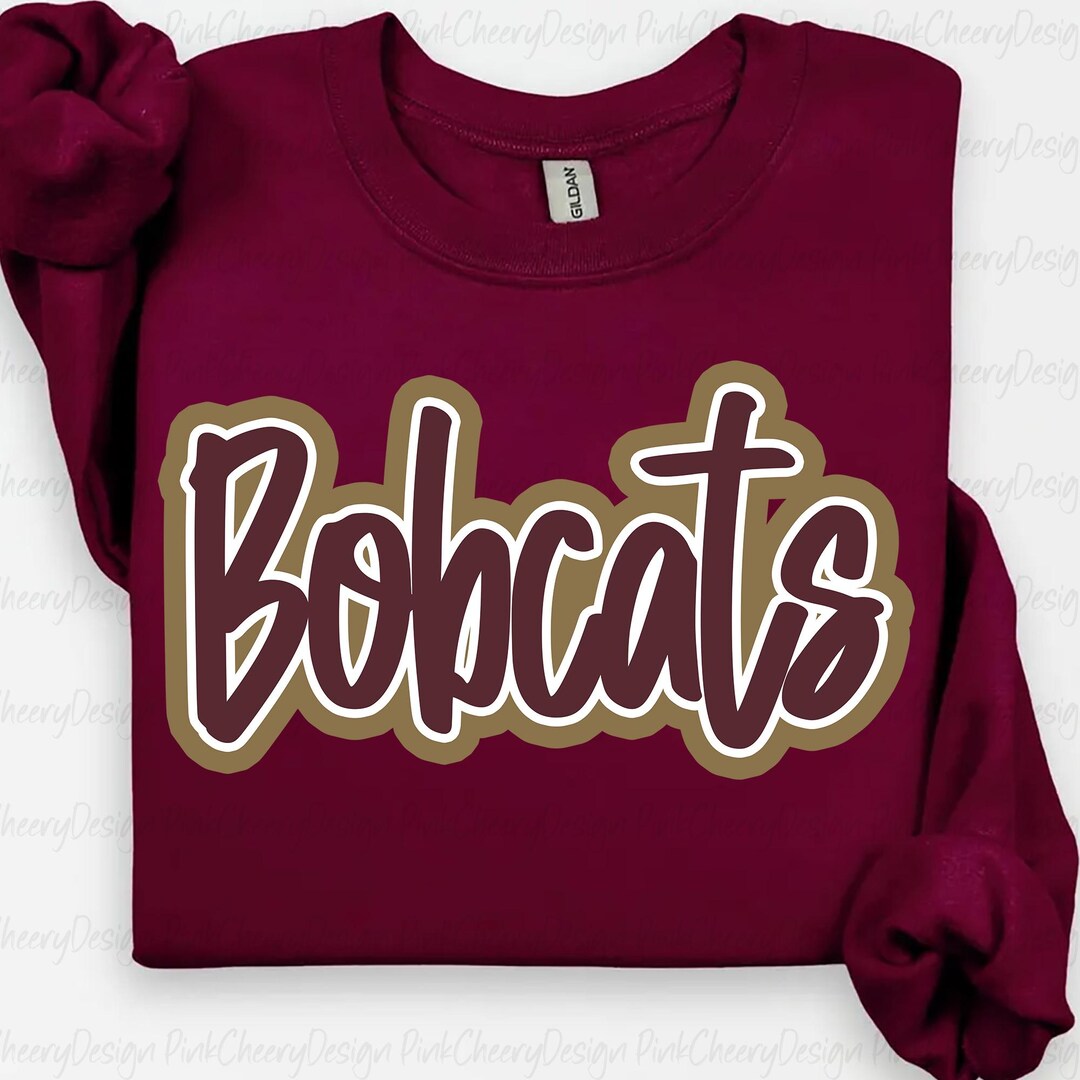 Bobcats Mascot PNG, School Spirit Bobcats Script Logo, Team Mascot ...