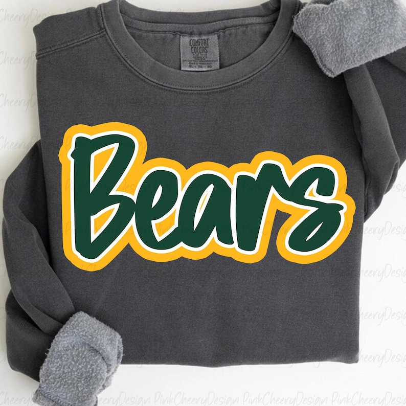 Bears Mascot PNG, School Spirit Bears Script Logo, Team Mascot Design ...