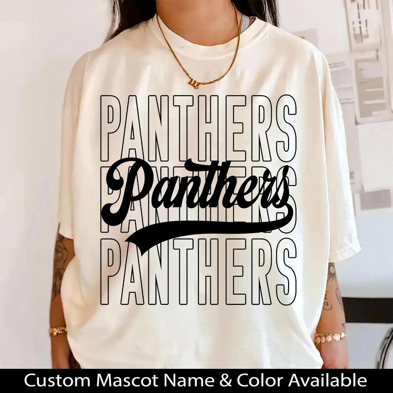 Panthers PNG, Panthers Mascot Script PNG, School Spirit Panthers Shirt ...