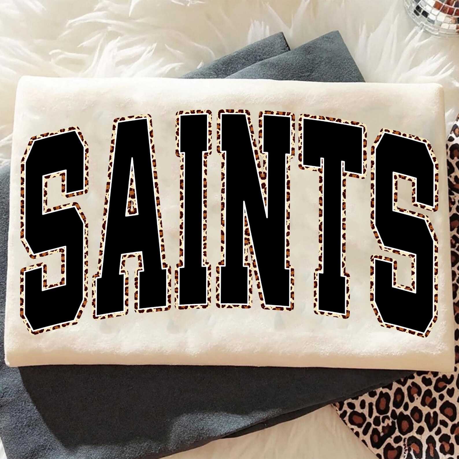 Custom Mascot Name PNG, Varsity Leopard Print Letters, School Spirit ...