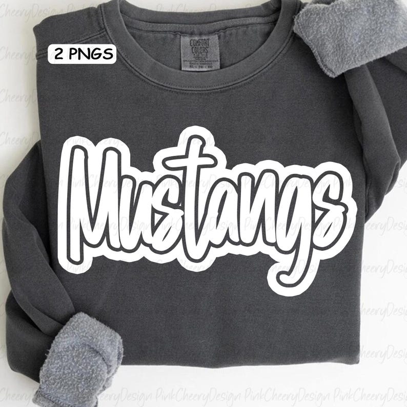 Mustangs Mascot PNG, School Spirit Mustangs Script Logo, Team Mascot ...
