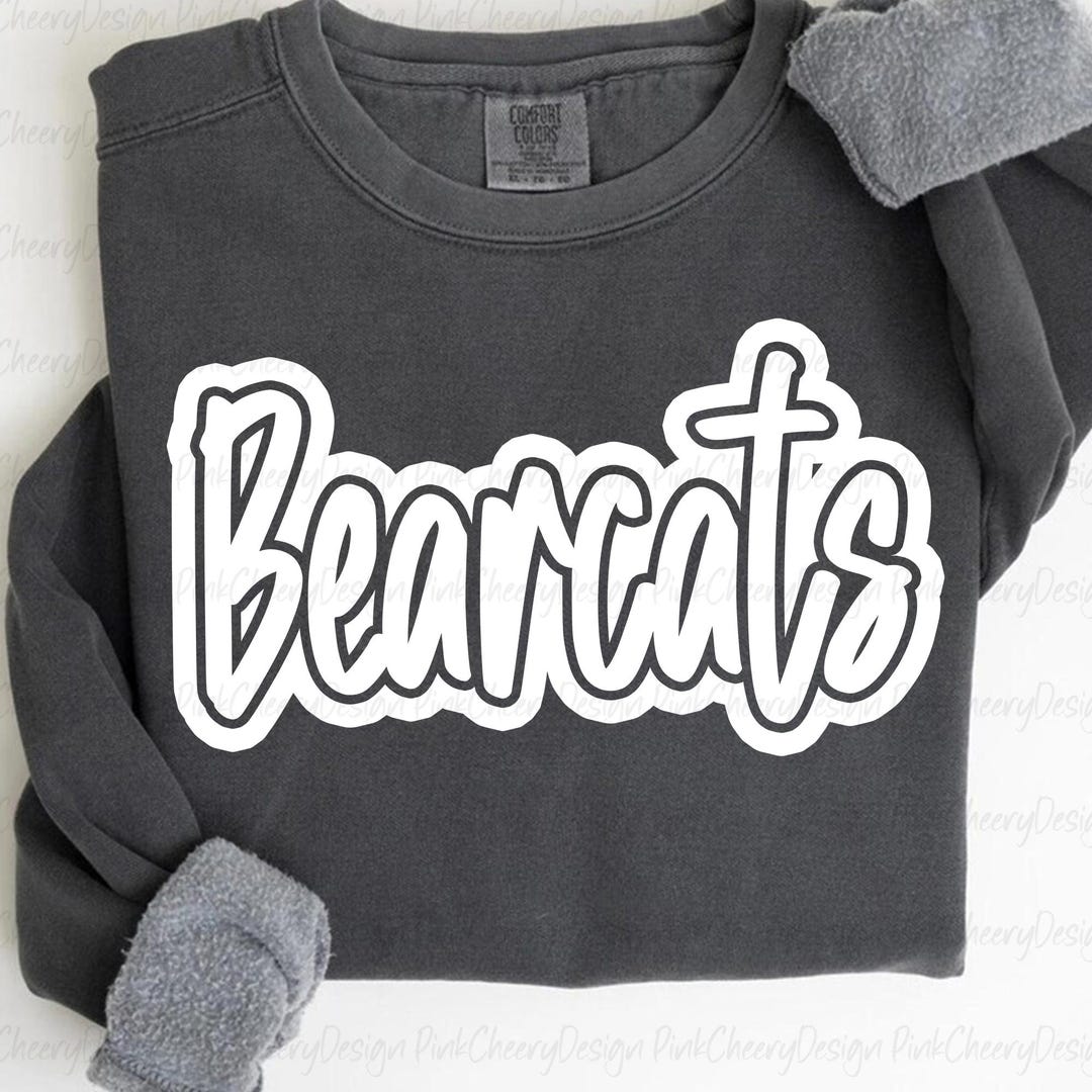 Bearcats Mascot PNG, Team Bearcats PNG, School Spirit Script Design ...