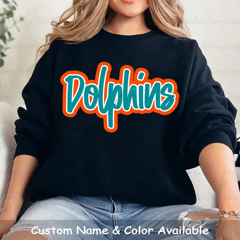 Dolphins Mascot PNG, Team Dolphins PNG, School Spirit Script Design ...