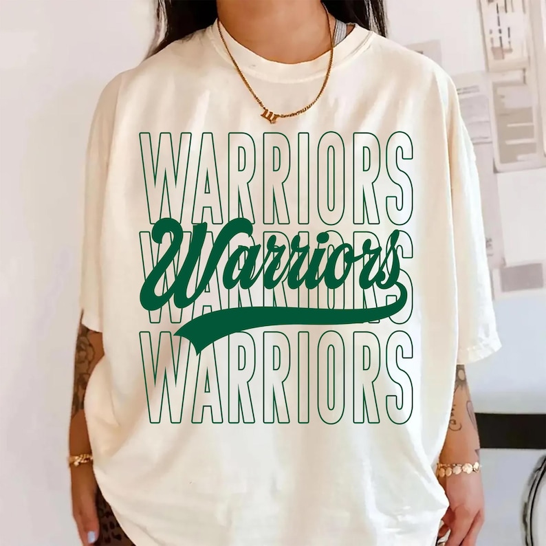 Warriors PNG, Warriors Mascot Script PNG, School Spirit Warriors Shirt ...