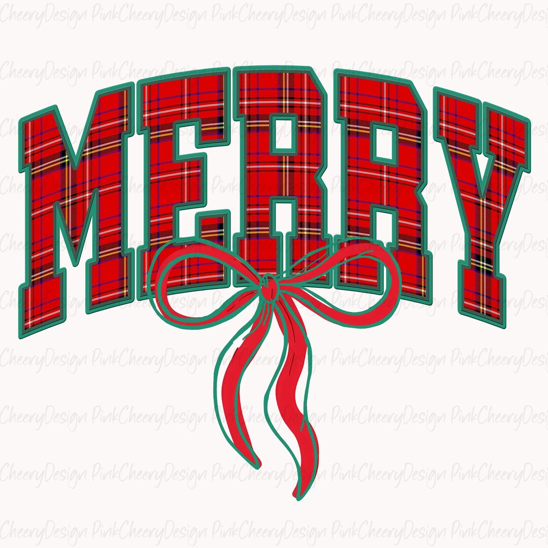 Red Plaid Merry PNG | Buffalo Plaid Christmas Shirt Design | Merry ...
