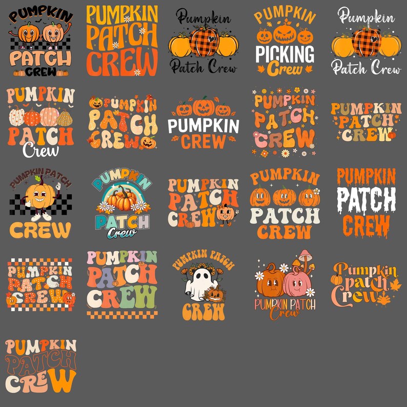 Pumpkin Patch Crew PNG, Cute Thanksgiving Quote Clipart, Autumn Family ...