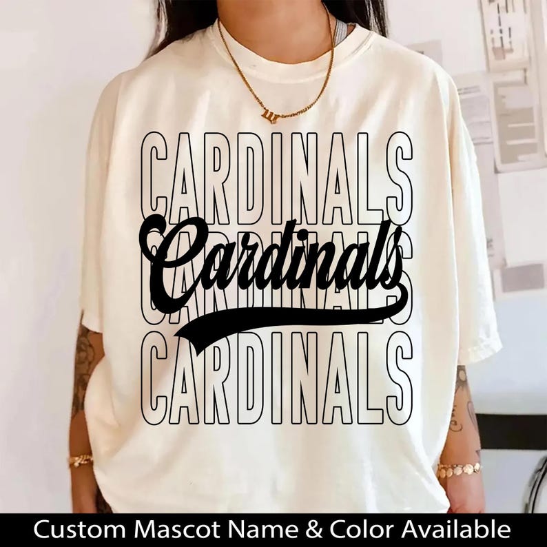 Cardinals PNG, Cardinals Mascot Script PNG, School Spirit Cardinals ...