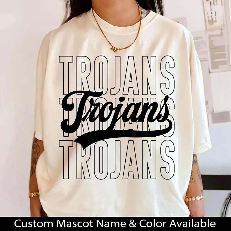 Trojans PNG, Trojans Mascot Script PNG, School Spirit Trojans Shirt ...