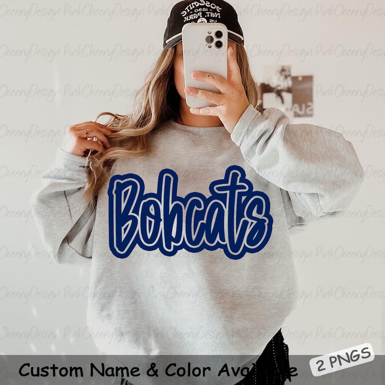 Bobcats Mascot PNG, School Spirit Bobcats Script Logo, Team Mascot ...