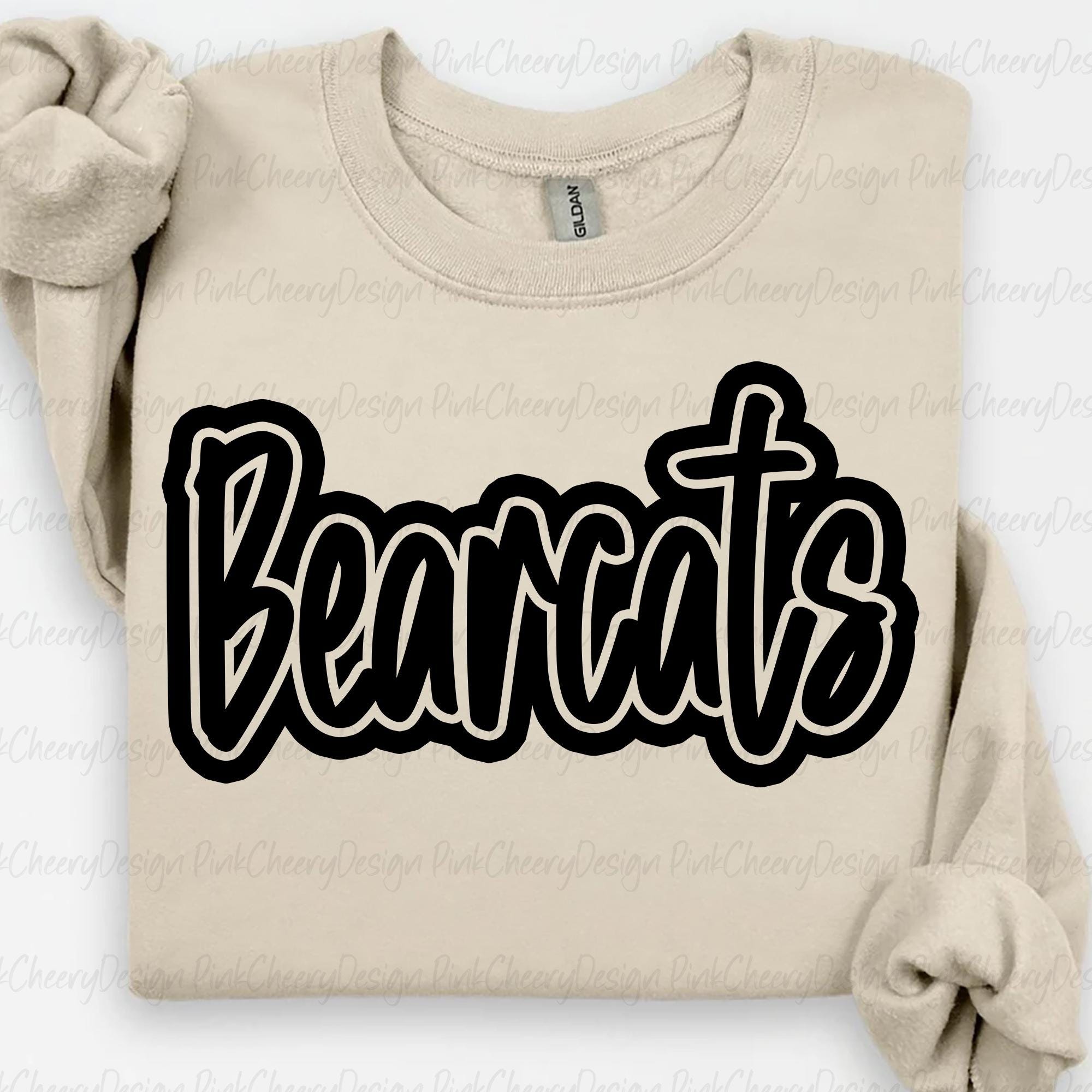 Bearcats Mascot PNG, Team Bearcats PNG, School Spirit Script Design ...