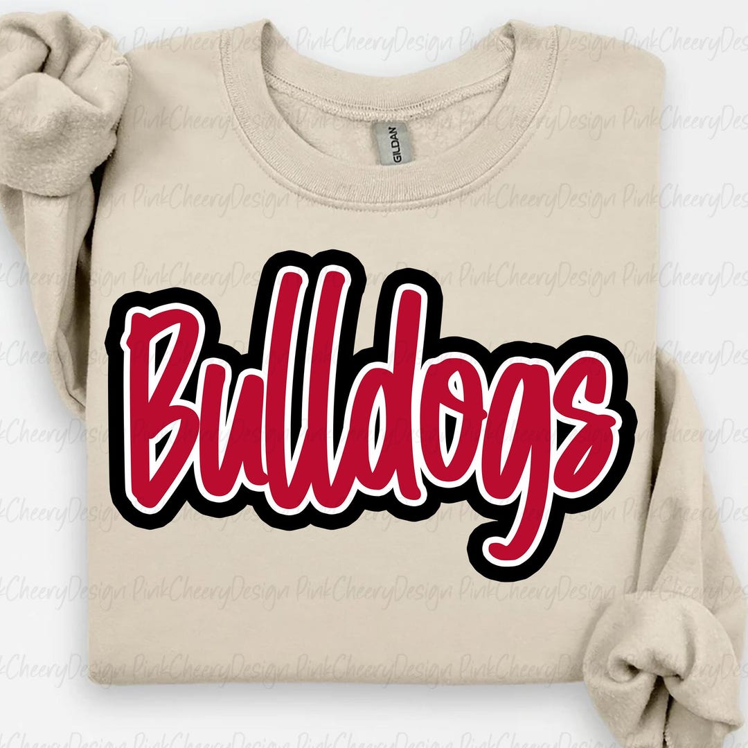 Bulldogs Mascot PNG, Team Bulldogs PNG, School Spirit Script Design ...
