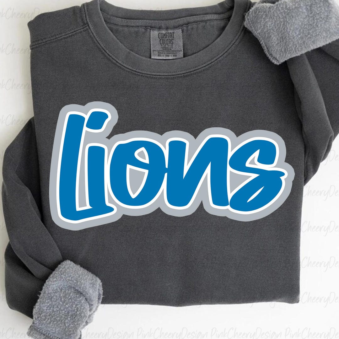 Lions Mascot PNG, School Spirit Lions Script Logo, Team Mascot Design ...